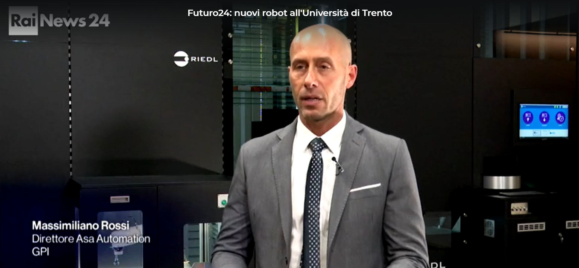 The Riedl Phasys robot on Rainews24 | GPI